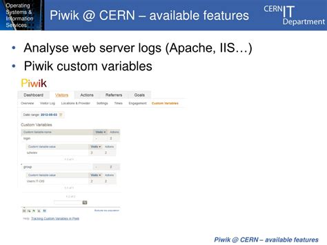 ppt piwik at cern open source web analytics platform overview
