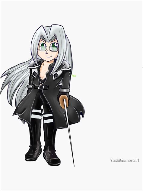Smart Chibi Sephiroth Sticker For Sale By Yoshigamergirl Redbubble