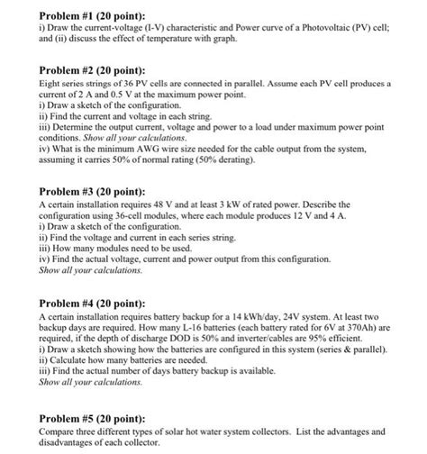 Solved Problem Point I Draw The Current Voltage Chegg