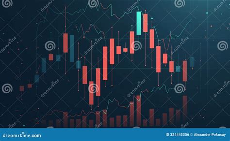 Candlestick Chart From Stock Market On Screen