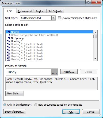 Word Set The Styles That Users See In A Template Cybertext Newsletter
