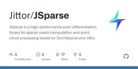 Github Jittorjsparse Jsparse Is A High Performance Auto Differentiation Library For Sparse