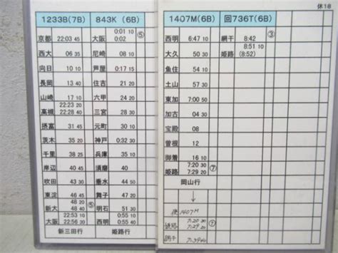姫路列車区行路票揃い 銀河