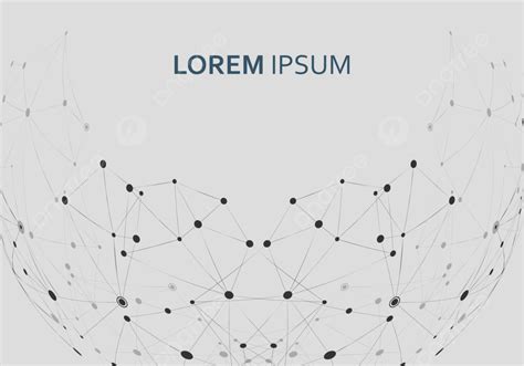 Network Abstract Vector Background With Connected Shapes With Technology Atom Background