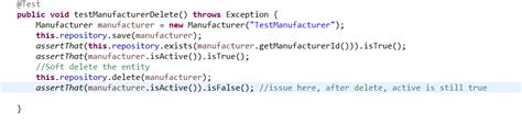 Java Junit Test On Soft Delete Stack Overflow
