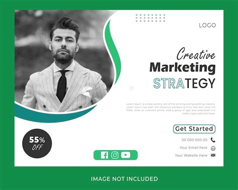 비즈니스 소셜 미디어 게시물과 디지털 마케팅 템플릿 프리미엄 벡터