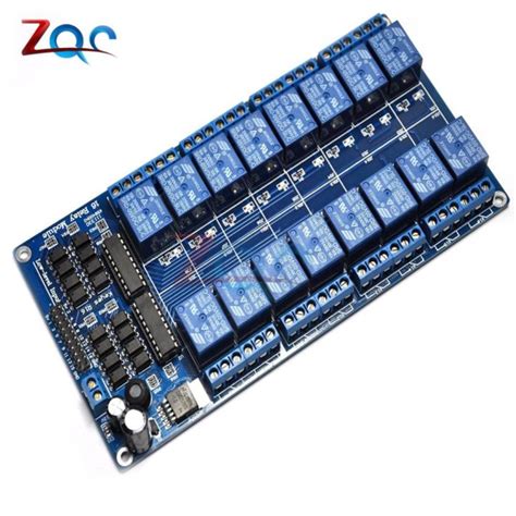 รีเลย์ Dc 5v 16ช่องสัญญาณโมดูลอินเตอร์เฟสบอร์ดสำหรับ Arduino พีแอล Dsp Plc อุปกรณ์ Lm2576ไฟฟ้า16