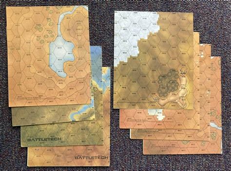 Battletech Map Set 2 8 Mapsheets Complete Fasa 4542098885