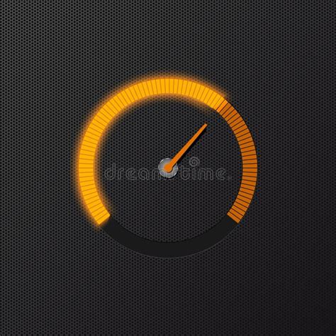 Orange Speedometer On Carbon Background Stock Vector Illustration Of Auto Carbon 90623998