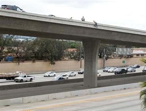 Update Man Who Threatened To Jump Off 91 57 Freeway Overpass