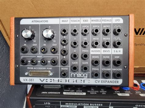 Matrixsynth Moog Minimoog Voyager Performer Electric Blue Analog Synthesizer Vx 351 And Cp 251