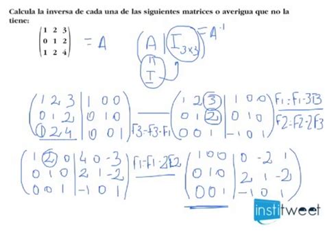 Ejercicios De Matriz Inversa