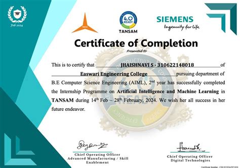 Jhaishnavi Saravanan On Linkedin Tansam Internship Skills Professionaldevelopment Ai Ml