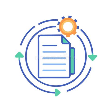 Icon Design For Contract Lifecycle Management Stock Vector