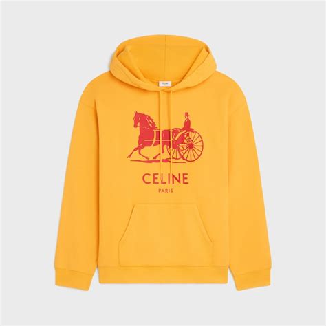 Sudadera Con Capucha De Felpa De AlgodÓn Amarillo Girasol Rojo Celine