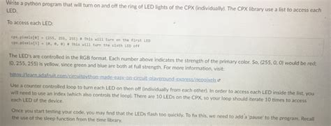 Solved Write A Python Program That Will Turn On And Off The Chegg