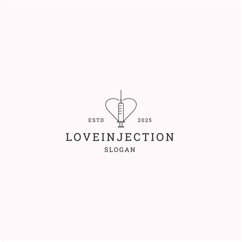 Love Injection Logo Icon Flat Design Template 13547690 Vector Art At