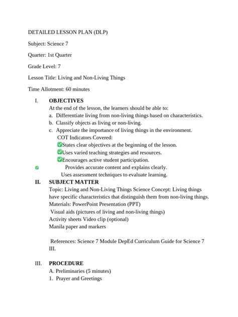 Detailed Lesson Plan Pdf Lesson Plan Learning