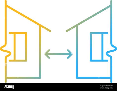 Minimum Distance Between Buildings Gradient Linear Vector Icon Stock Vector Image And Art Alamy
