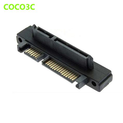 90 Degree Angle SATA Male To SATA Female Card Adapter Serial ATA SSD HDD Extension Converter In