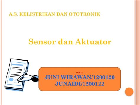 Sensor Dan Aktuator Pada Kendaraan Ringan Pptx
