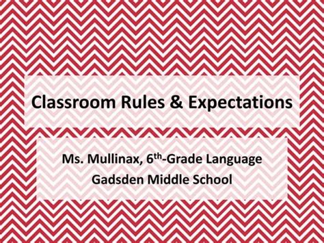 Classroom Rules Procedures And Expectations Pptx