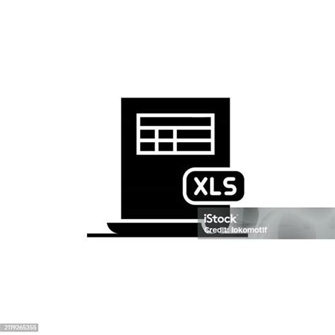 Xls 파일 단색 아이콘입니다 이 플랫 아이콘은 인포그래픽 웹 디자인 모바일 앱 Ui Ux 및 Gui 디자인에 적합합니다