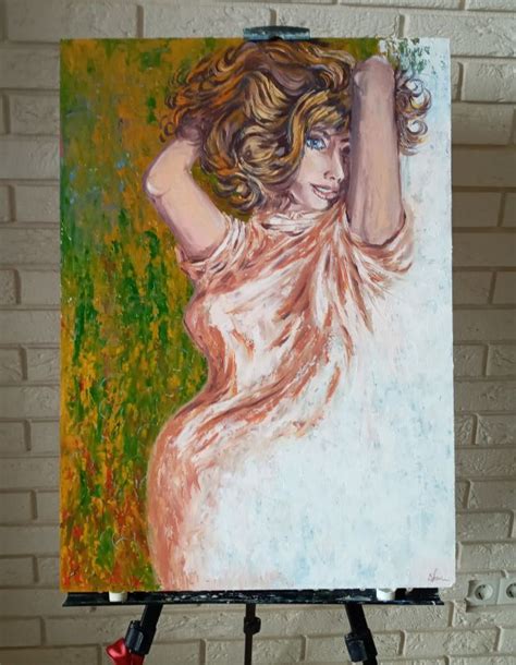 картина маслом Девушка в белом Shvn2 Шевченко Наталья рисованные картины на Ukrainart