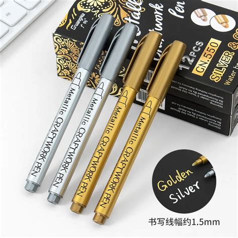금속 마커 페인트 펜 Diy 에폭시 수지 금형 예술 공예 골드 실버 컬러 방수 펜 보석 만들기 도구 Aliexpress
