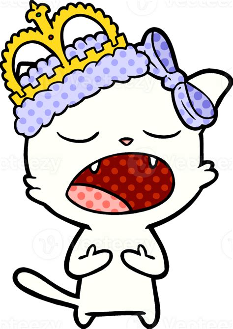 Cartoon Cat Meowing Drawing 46689243 PNG