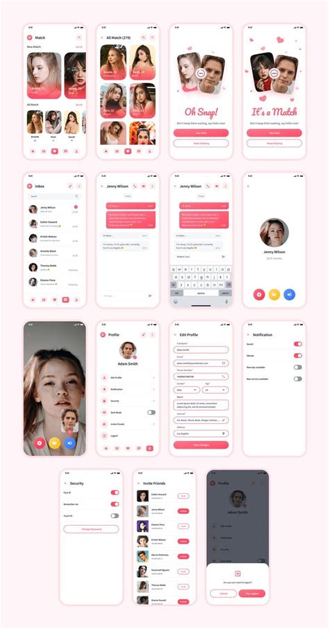 Kencan Dating App Ui Kit Mobile App Ui Kit For Dating App Social