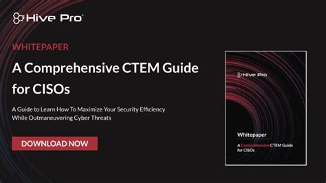 Hive Pro On Linkedin Ctem Rbvm Cisos Whitepaper Uni5xposure Ciso Riskmanagement…