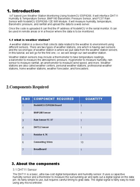 5 Sem Project Pdf Sensor Weather
