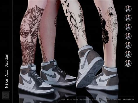 Ts4 Nike Air Jordan Shushilda Sims Sims 4 Tattoos Sims 4 Sims 4 Men Clothing