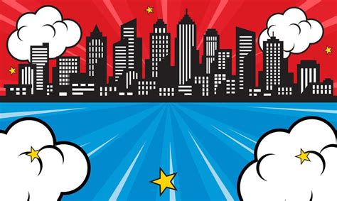 Comic City Background Vector Art Icons And Graphics For Free Download