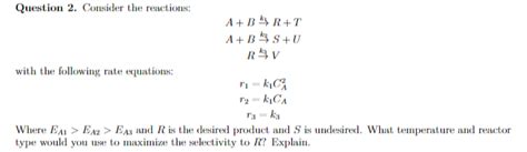 Solved Question Consider The Reactions Chegg