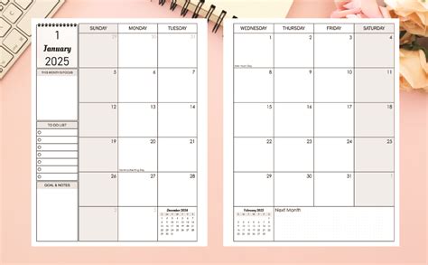 2025 2034 Ten Year Planner Monthly Calendar Organizer With