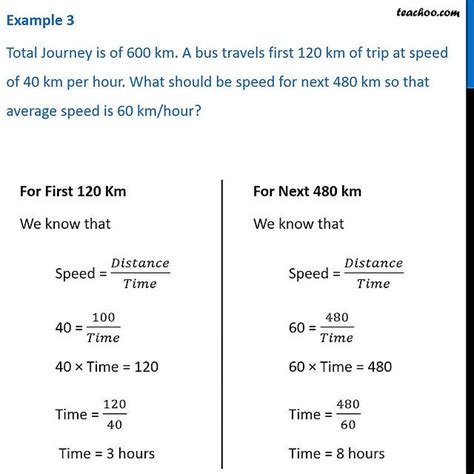 Average Speed Formula Examples Questions Teachoo Concepts