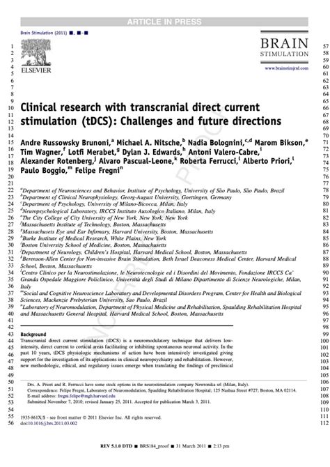 Tdcs Review Paper The Institute Of Functional Neuroscience