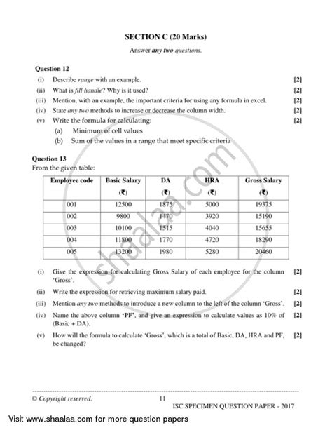 Accounts 2016 2017 Science Isc Class 12 Set 1 Question Paper With Pdf Download