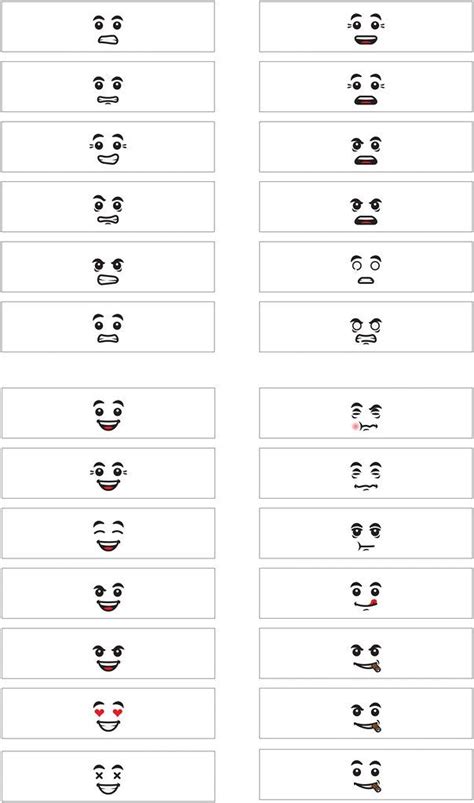 Minifigure Head Decals 130 Facial Expressions Lego Character Faces