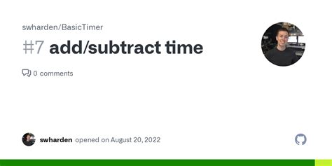 add subtract time · issue 7 · swharden basictimer · github