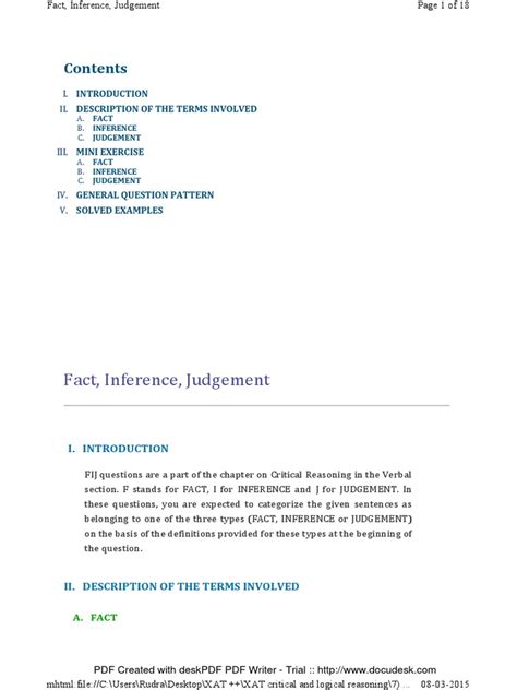 7 Fact Inference Judgement Pdf Inference Opinion