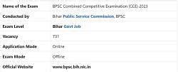 Official Notification Application Form Exam Date Eligibility Pattern Syllabus For BPSC 2024