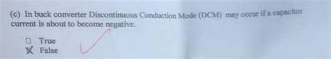 Solved E In Buck Converter Discontinuous Conduction Mode
