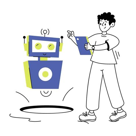 Trendy Robot Assistant 24821990 Vector Art At Vecteezy