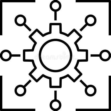 Data Integration Icon Software Api Thin Line Symbol Isolated On White Background Stock Vector