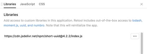 using shortuuid library from npm 💬 app building retool forum
