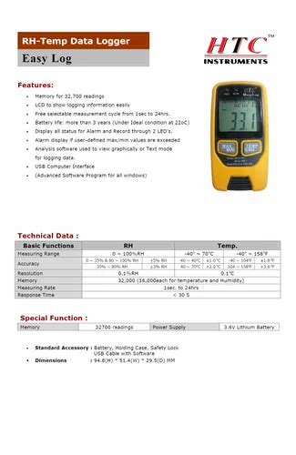HTC RH Temp Data Logger At In Mumbai ID