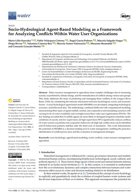 Pdf Socio Hydrological Agent Based Modeling As A Framework For